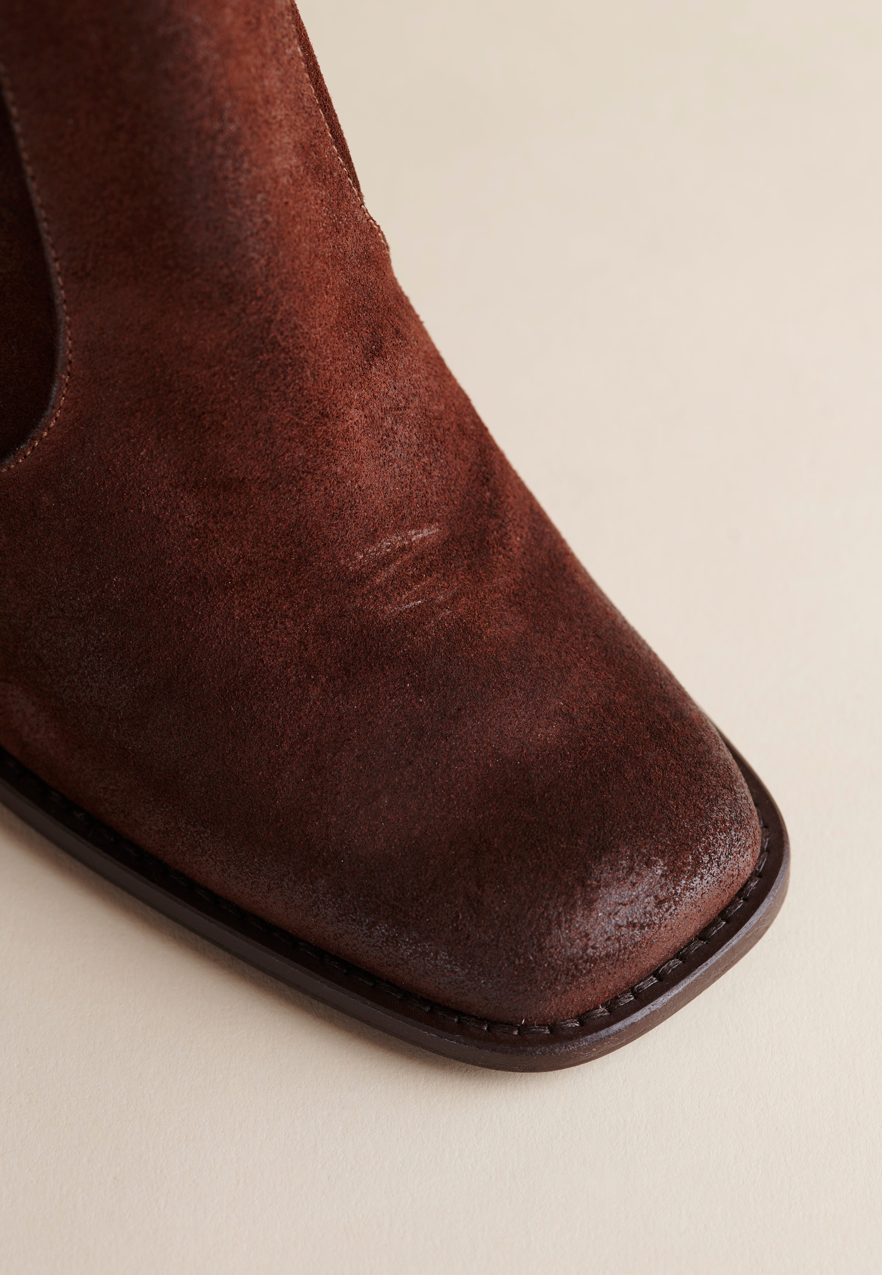 Lauryn Boot in Washed Brown Suede – Brother Vellies