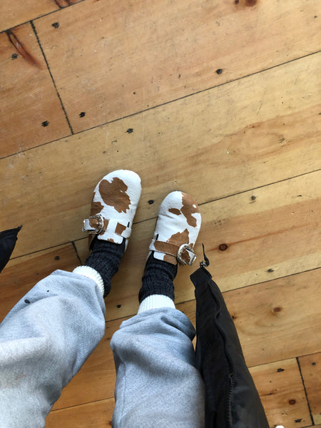 Women's Greg Shoe in Brown Cow – Brother Vellies